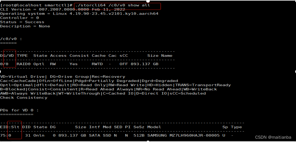 raid模式下通过系统盘符定位对应物理盘_raid卡中的硬盘做了raid用storcli命令怎么查看vd对应的物理硬盘-CSDN博客