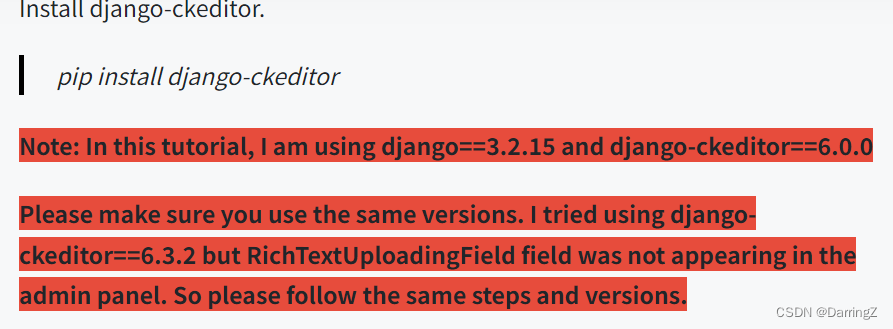 django-ckeditor富文本编辑插件：使用RichTextUploadingField在admin后台显示不了富文本框-CSDN博客