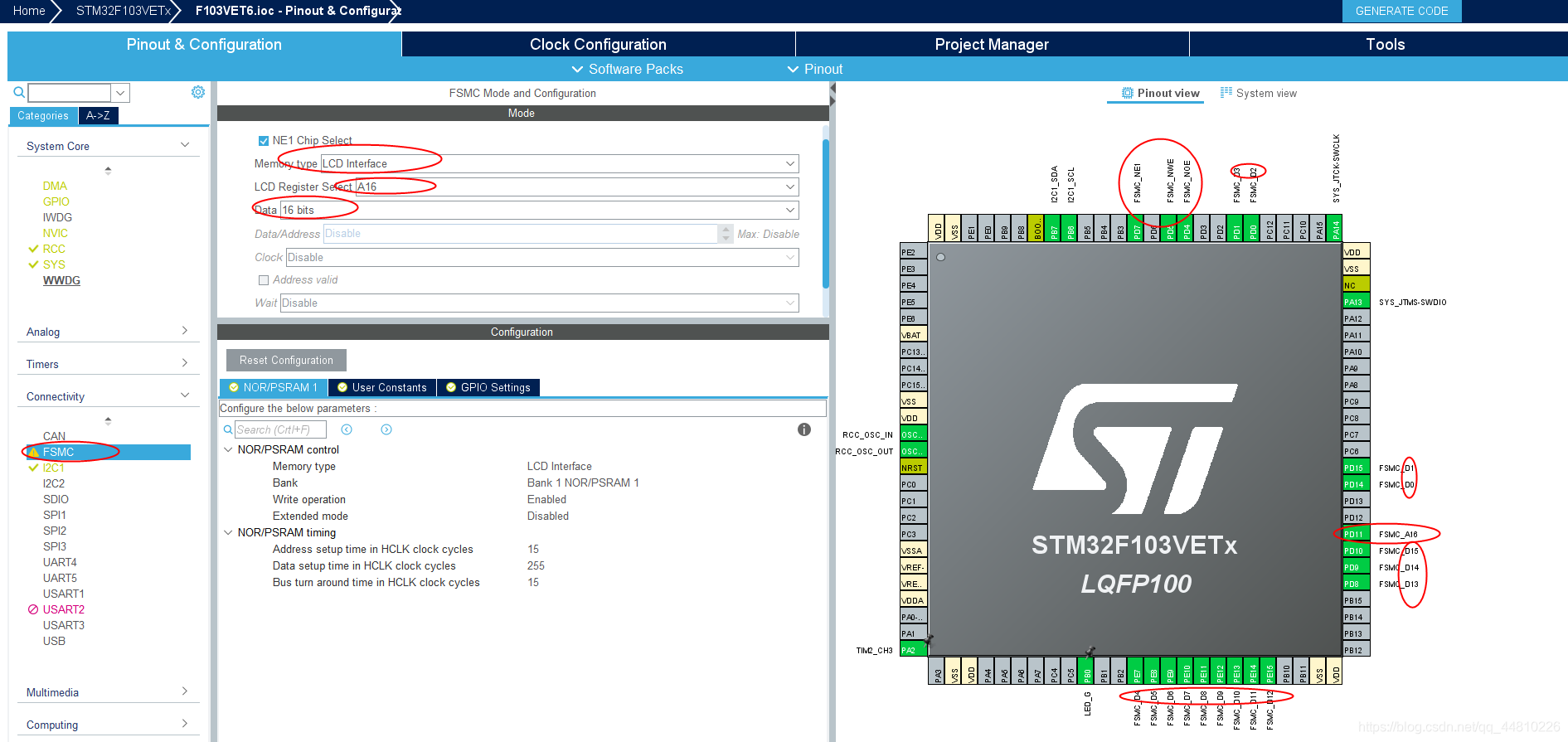 STM32F103使用FSMC模拟8080时序驱动LCD屏幕（ILI9341）+ 配置使用STemWin_0.96oled stemwin-CSDN博客
