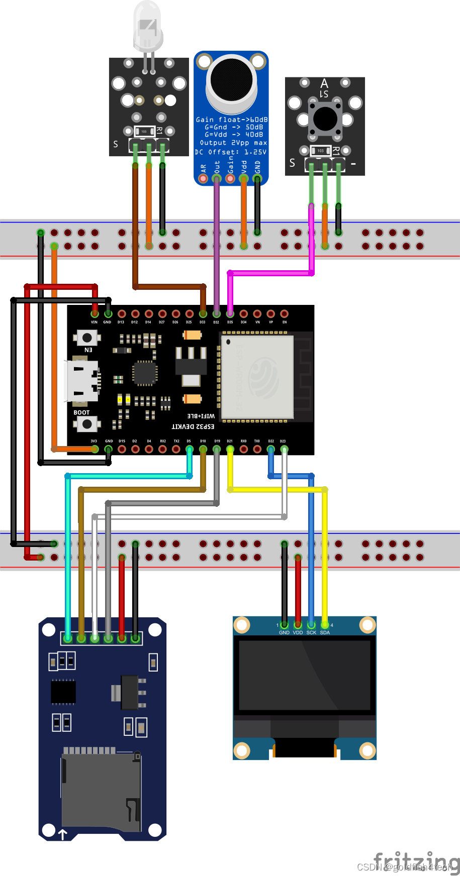 Fritzing软件绘制Arduino面包板接线图传感器模块库文件131_fritzing的麦克风-CSDN博客