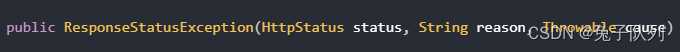ResponseStatusException_irestresponse exception statuscode issuccessful-CSDN博客