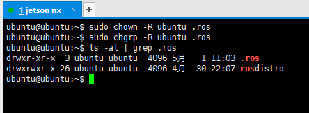 报错解决：Unable to create temporary cache file /home/ubuntu/.ros/.rospack_cache.Qku9tA:Permission ...