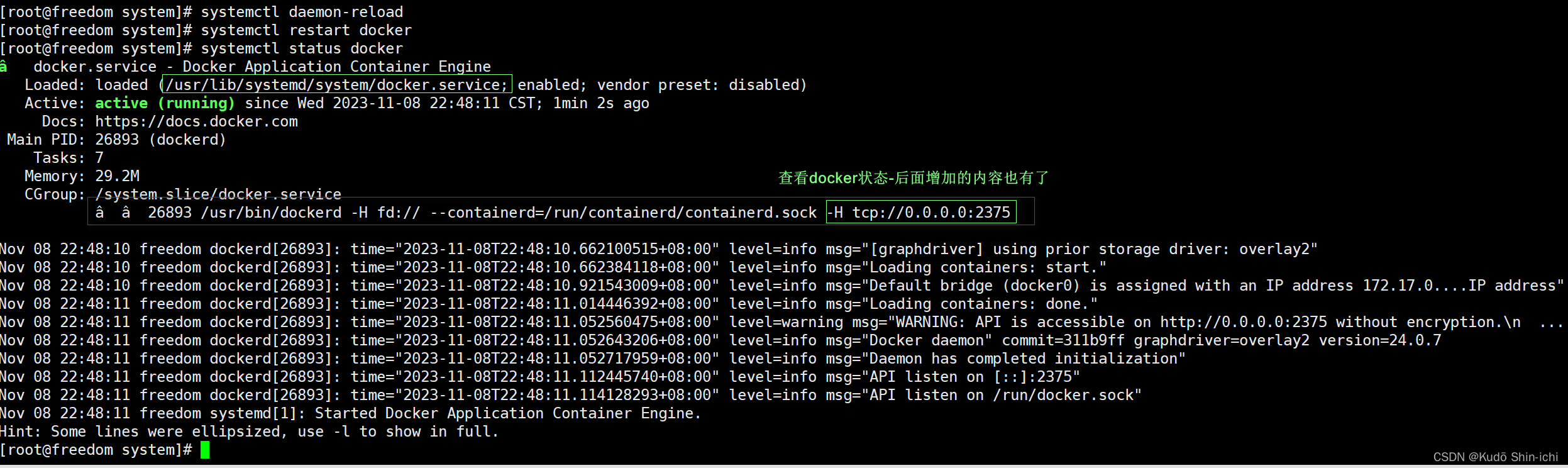 配置开启Docker2375远程连接与解决Docker未授权访问漏洞_docker 2375-CSDN博客