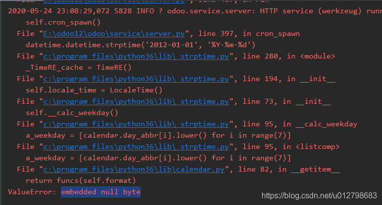 Win7、以及低版本服务器下源码安装Odoo出现“ValueError:embedded null byte”的处理_valueerror: embedded null byte-CSDN博客