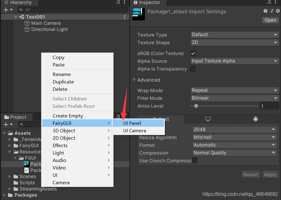 FGUI工程打包发布&导入Unity&将UI显示出来的方式_fairygui打包apk不能显示ui贴图-CSDN博客