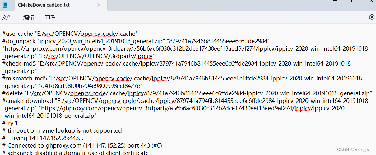 Cmake或vcpkg安装opencv Contrib中遇到下载文件失败的错误记录部分文件联网下载失败导致opencv过不了cmake解决