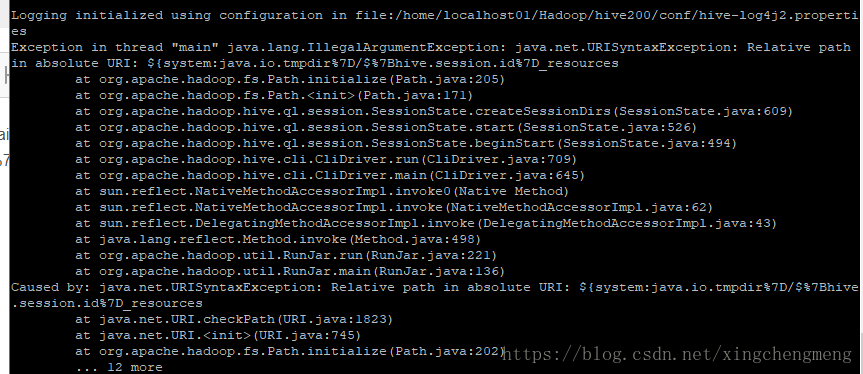 运行hive报错java.net.URISyntaxException-CSDN博客