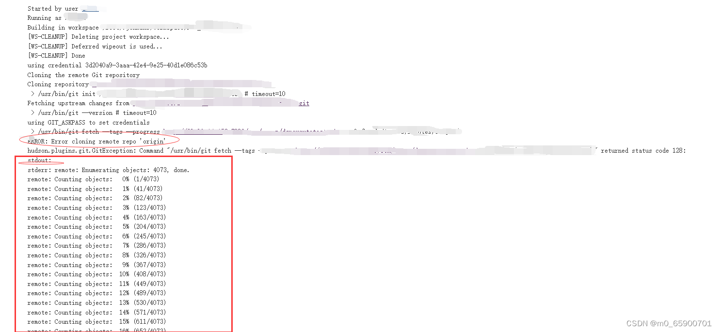 jenkins打包编译报错ERROR: Error cloning remote repo ‘origin‘_error: error cloning remote repo 'origin ...