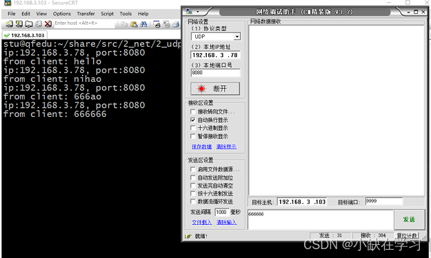UDP编程流程（UDP客户端、服务器互发消息流程）-CSDN博客