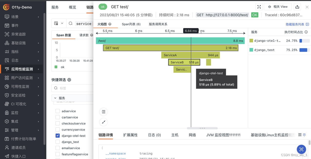 快速高效监控Django的链路追踪之open-telemetry_django opentelemetry-CSDN博客