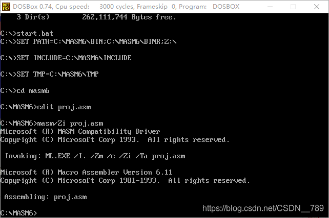 使用DOSBox-0.74编写Hello World的教程（全）_dosbox 0.74-CSDN博客