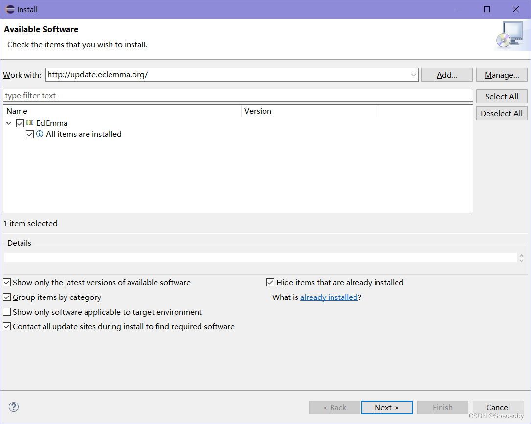 在eclipse中安装配置EclEmma插件_eclipse的coverage设置-CSDN博客