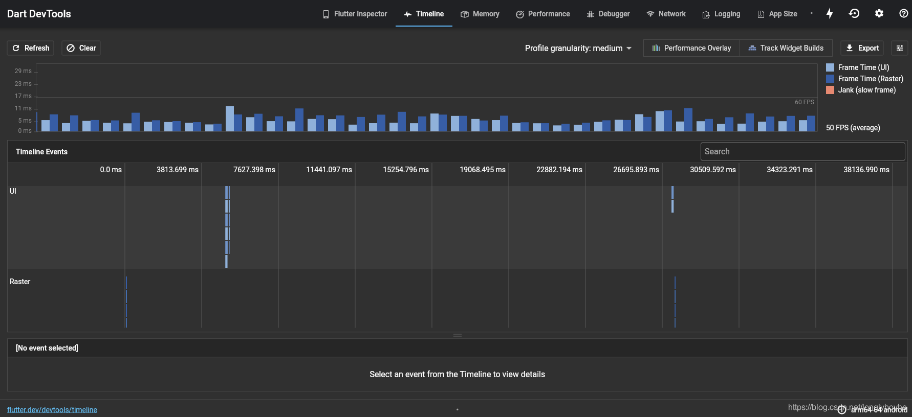flutter的UI帧率FPS监测_flutter 调试的时候显示帧率-CSDN博客