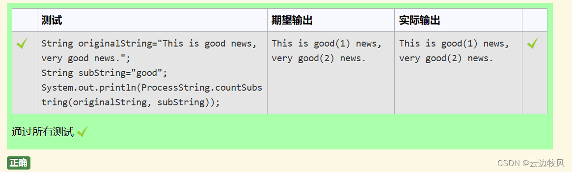 Java程序设计课程 Upc面向对象程序设计（java）编程练习题集（二）设计一个类substring包含公有的类方法int