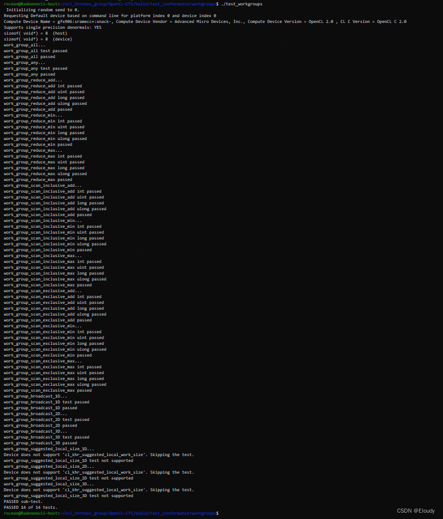 ubuntu 20 Radeon VII 镭7 做 opencl CTS 测试_opencl 测试-CSDN博客