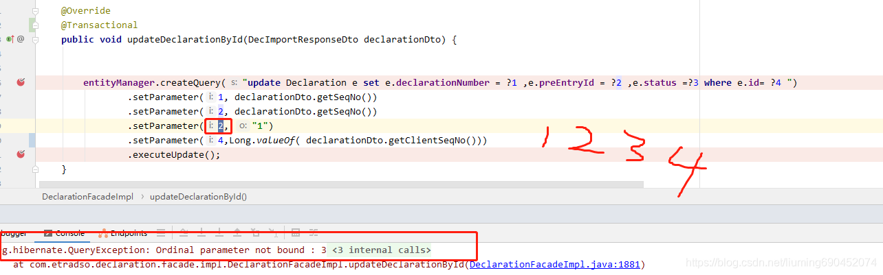 BUG org.hibernate.QueryException: Ordinal parameter not bound : 3-CSDN博客