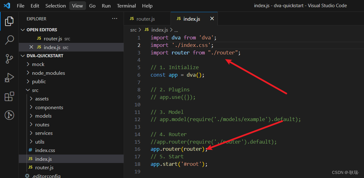 React 在Dva项目中修改路由配置，并创建一个自己的路由_react dva-CSDN博客
