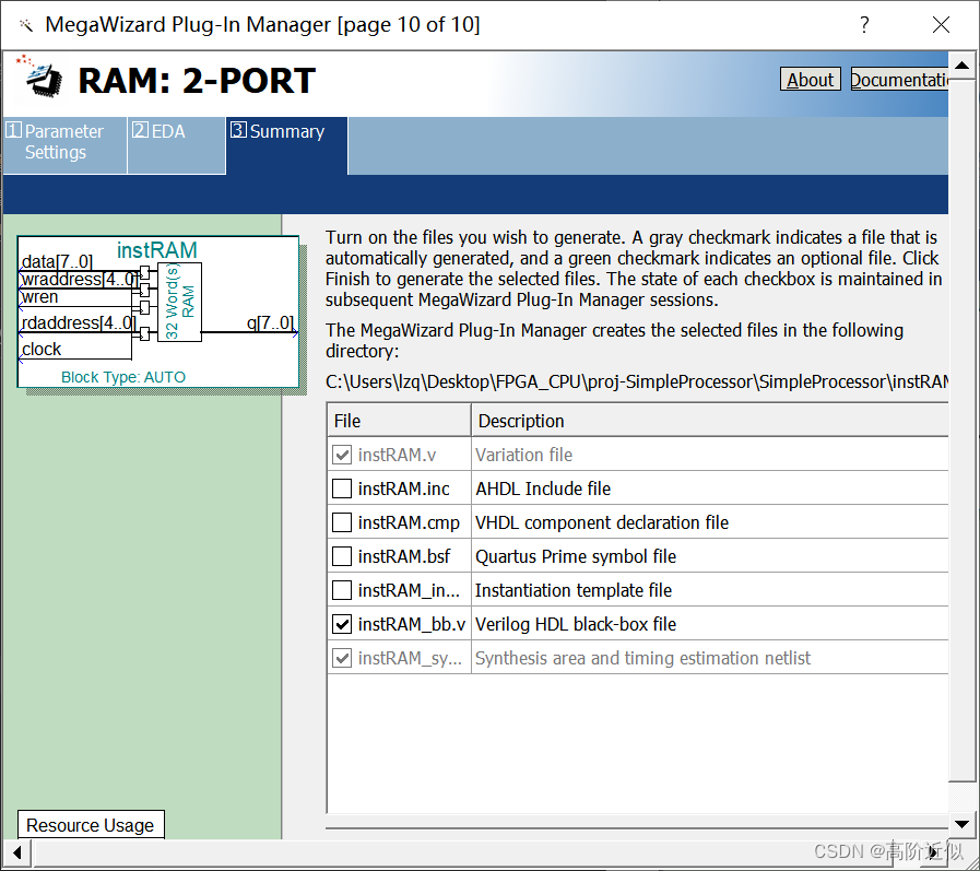 Quartus 联合 ModelSim 仿真 IP 核(RAM)_modelsim仿真ram的ip-CSDN博客