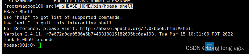 HBASE入门 基本shell命令（一）_hbase登录命令-CSDN博客