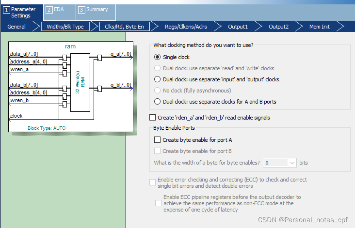Quartus 平台 FPGA 片内 RAM 使用_quartus ram-CSDN博客