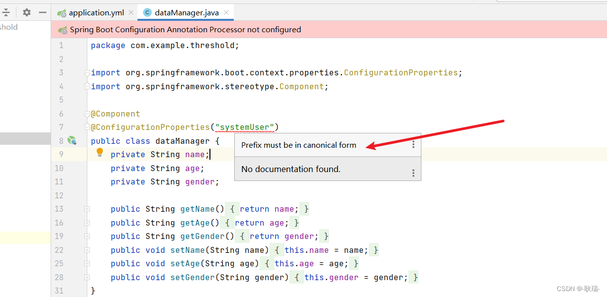 使用ConfigurationProperties报错Prefix must be in canonical form_prefix must be in canonical form数字 ...
