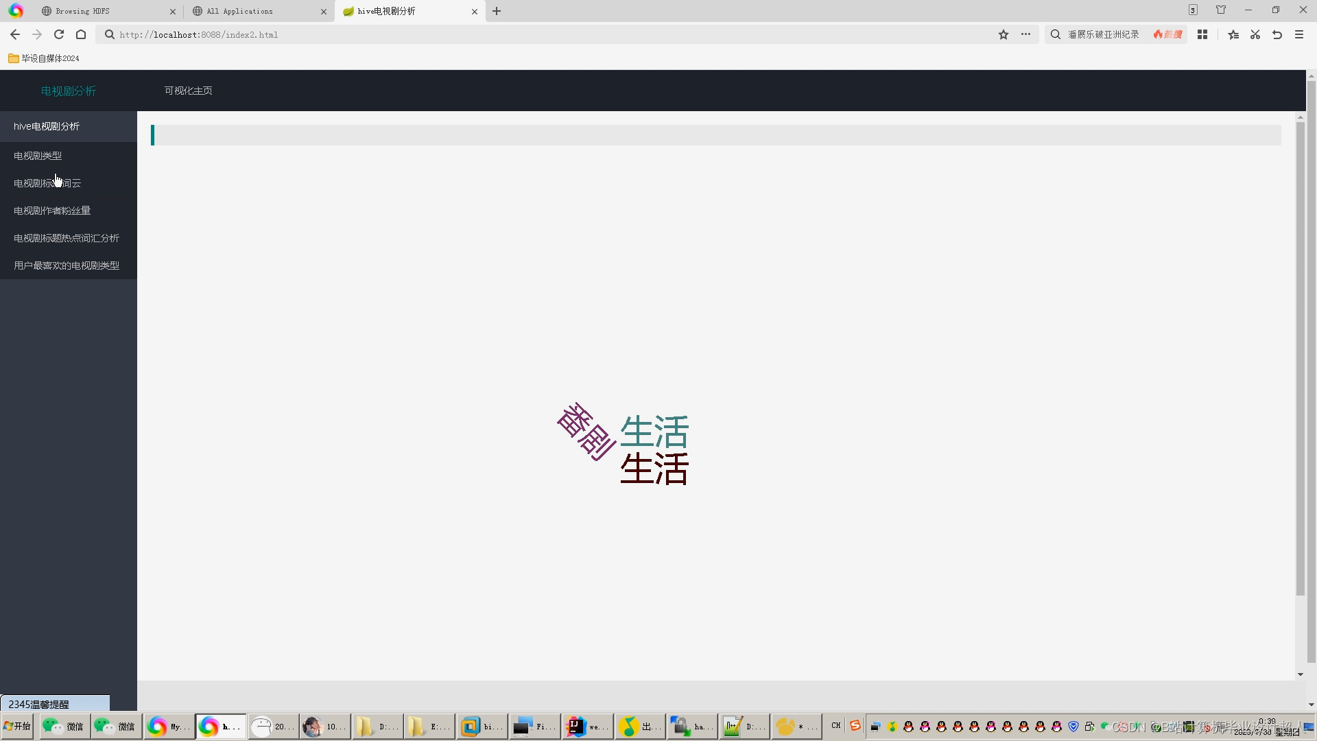 大数据毕业设计计hadoophive电视收视率分析 电视数据分析 电视爬虫 电视大数据 大数据毕业设计 大数据毕设 算机毕业设计基于hadoop的视频收视率分析 Csdn博客
