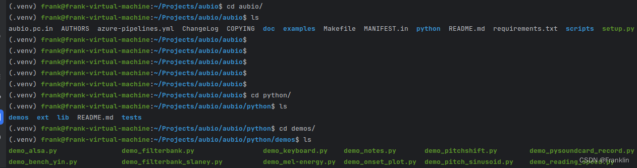 开源项目介绍-02 音频处理 - Aubio【1】环境配置和使用 @ Ubuntu + Pycharm + Python_[notice] a new release of pip is ...