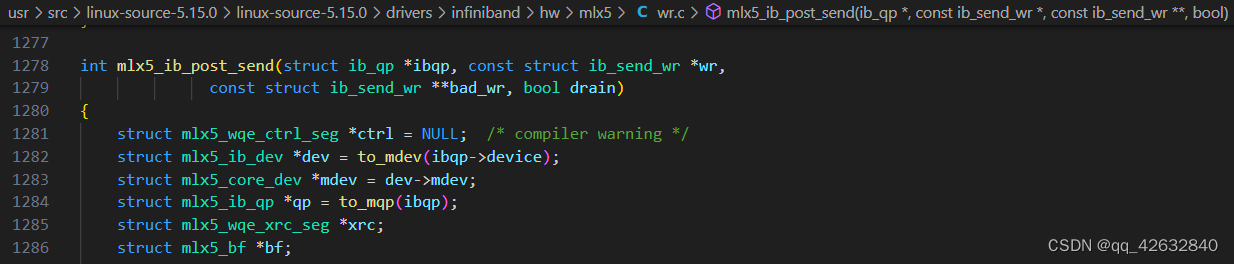 RDMA内核态函数ib_post_send（）源码分析_rdma内核态代码-CSDN博客