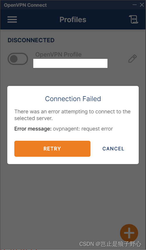 OpenVPN Connect踩坑日记_there was an error attempting to connect to the se-CSDN博客