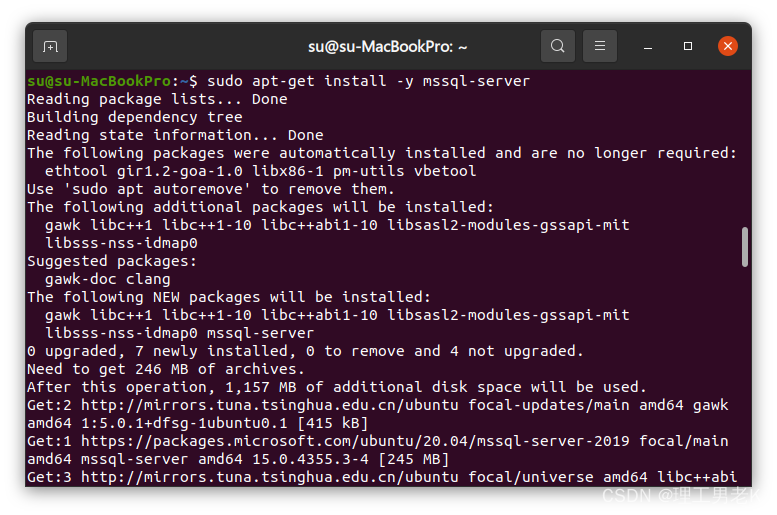 在 Linux/Ubuntu/Debian 上安装 SQL Server 2019_sqlserver2019 for ubuntu-CSDN博客