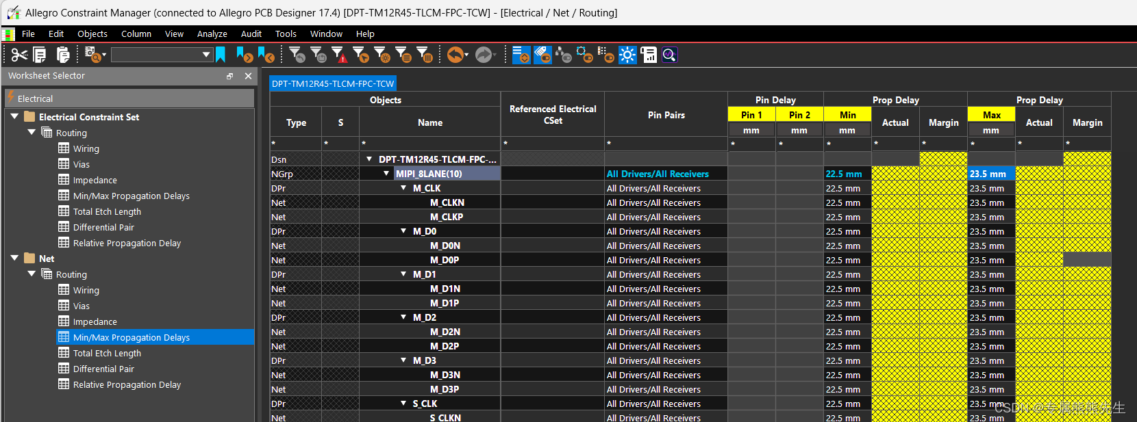 Allegro17.4 绘制差分等长线——省流版_allegro差分线怎么画-CSDN博客