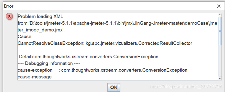 Jmeter导入jmx文件报错CannotResolveClassException: kg.apc.jmeter.perfmon.PerfMonCollector 解决办法-CSDN博客