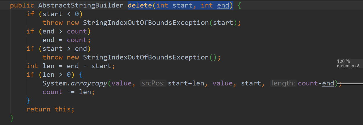 java deletecharat_StringBuffer类的delete()方法和deleteCharAt()方法的区别-CSDN博客