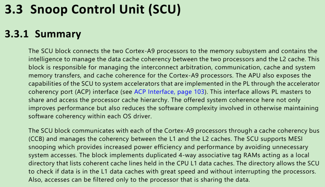 ZYNQ ARM核之SCU_arm scu-CSDN博客
