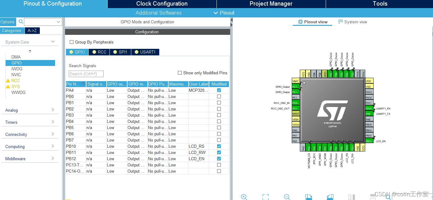 基于FreeRTOS+STM32CubeMX+LCD1602+MCP3208（SPI接口）的8通道ADC转换器Proteus仿真_mcp3208stm32应用电路-CSDN博客