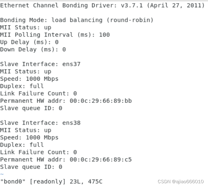linux双网卡绑定 bond_linux绑定双网卡-CSDN博客