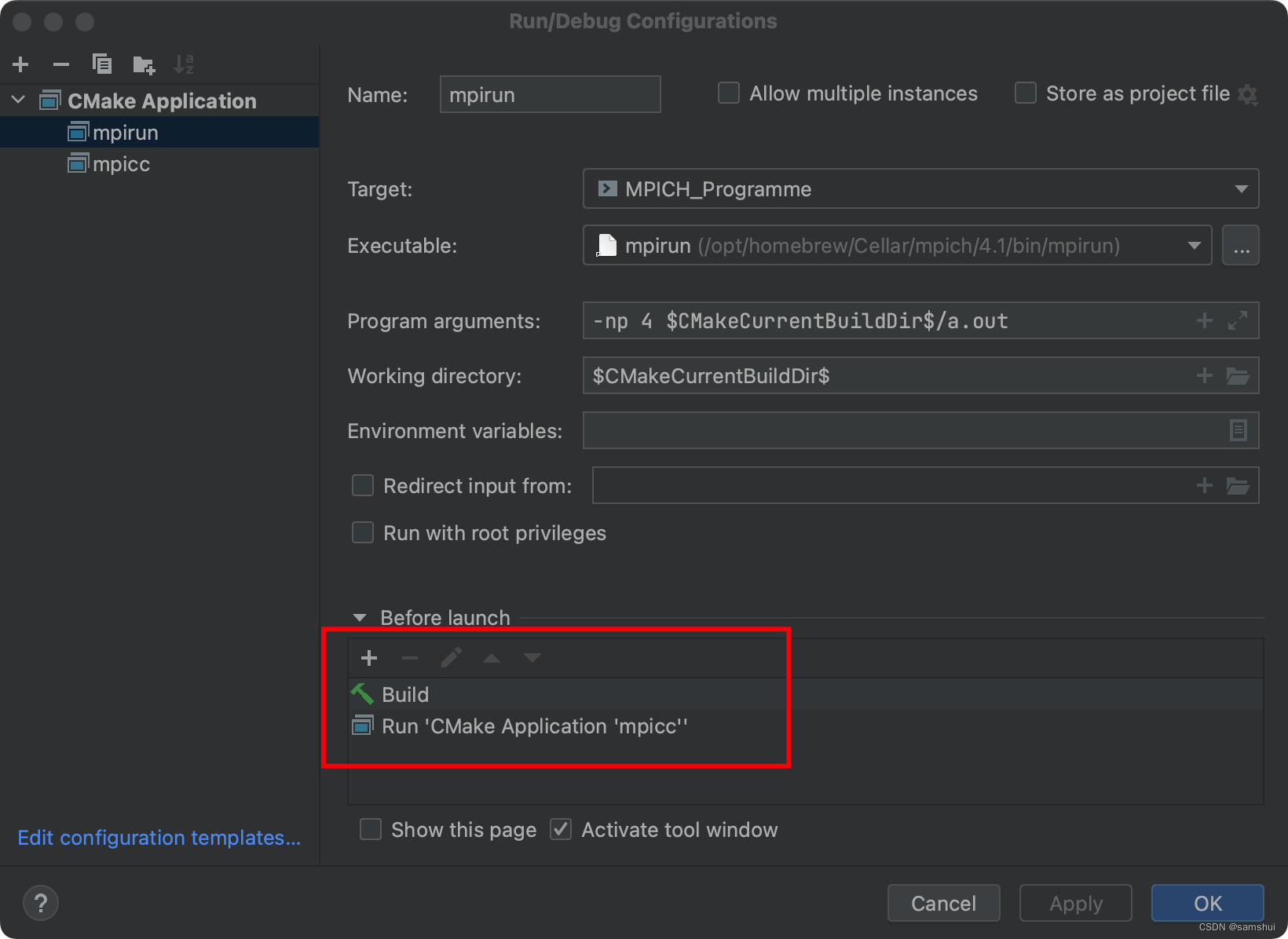 Macos｜MPICH安装与第一个mpi-Cpp程序运行（clion配置）_mac 安装mpich-CSDN博客