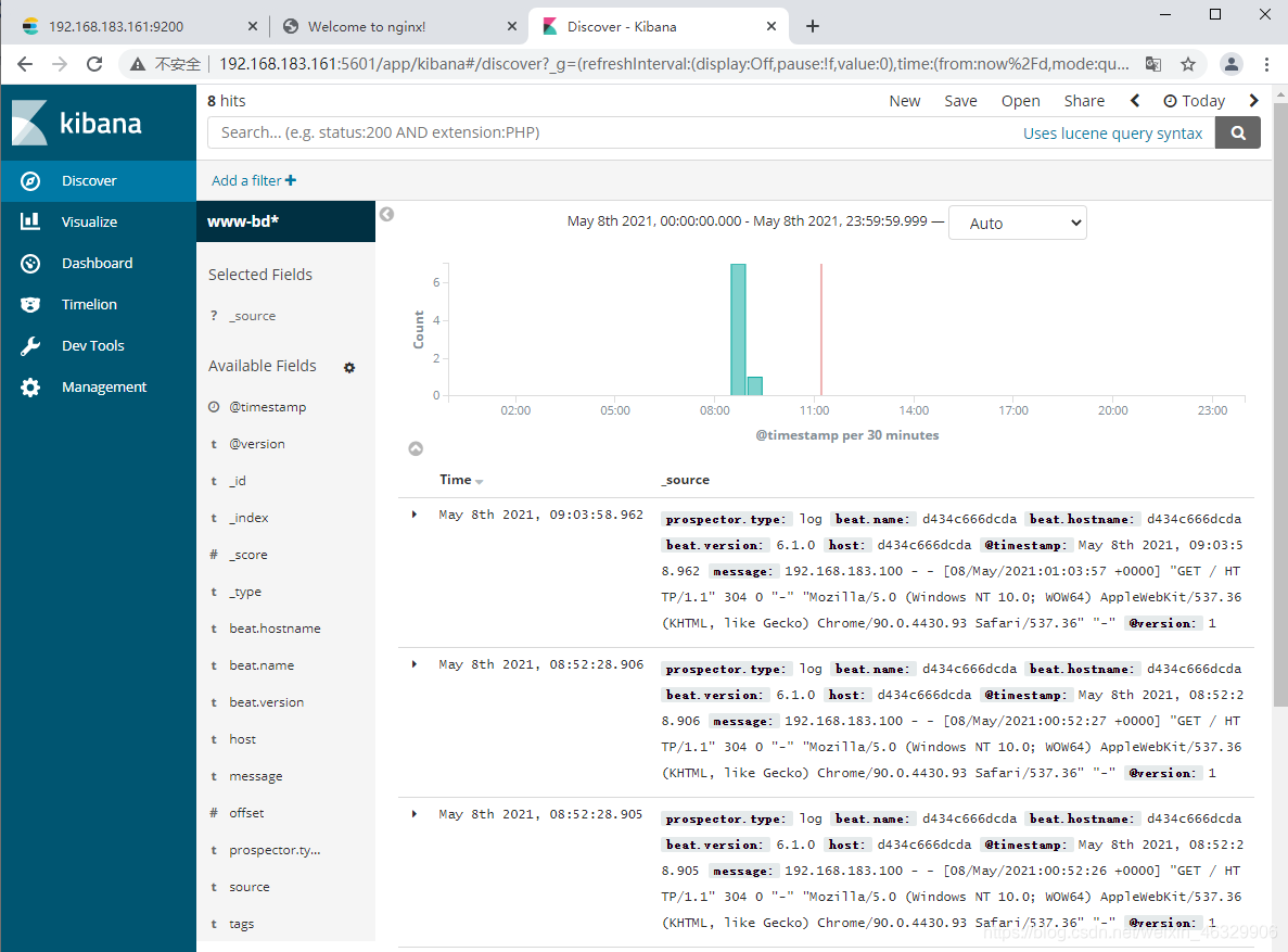 kibana Discover界面出No results found_kibana no results found-CSDN博客