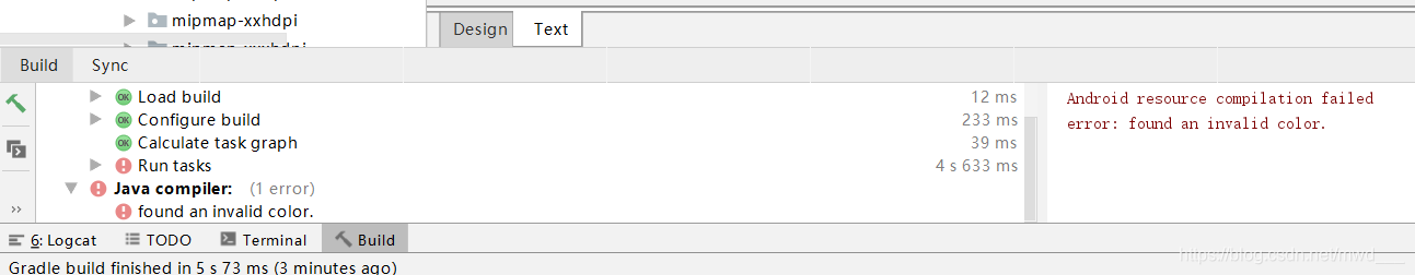 解决Android studio报的“Android resource compilation failed error: found an invalid color”错误_android ...