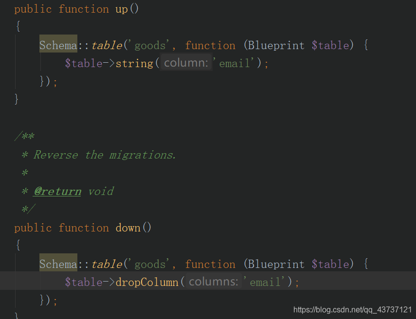 Laravel框架利用迁移文件对数据库的操作laravel Migrations 生成的数据表指定为innodb Csdn博客