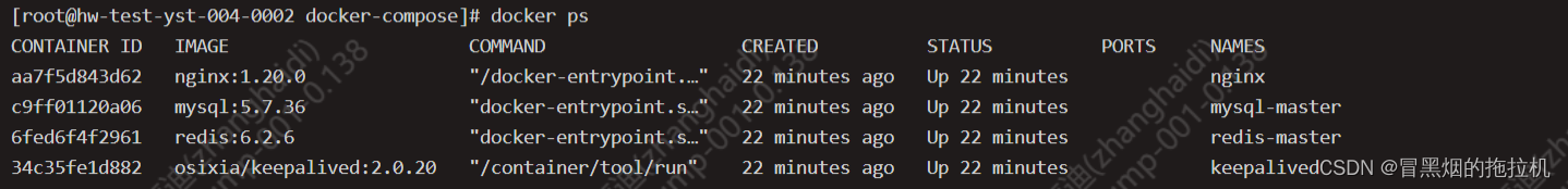 docker-compose一键搭建 mysql+redis+nginx+keepalived+springboot_docker-compse nginx redis mysql ...