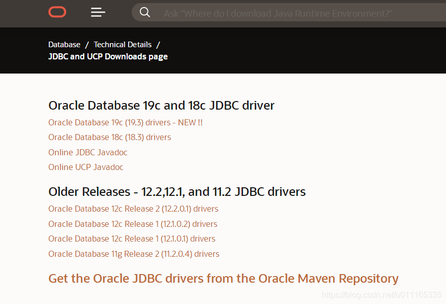 Springboot引入oracle 11g 12c 18c 19c依赖 Springboot连接oracle19c Csdn博客