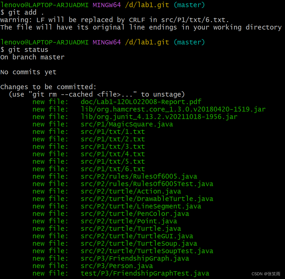 软件构造lab1中git命令的详细操作_git cd如何进入个人目录-CSDN博客