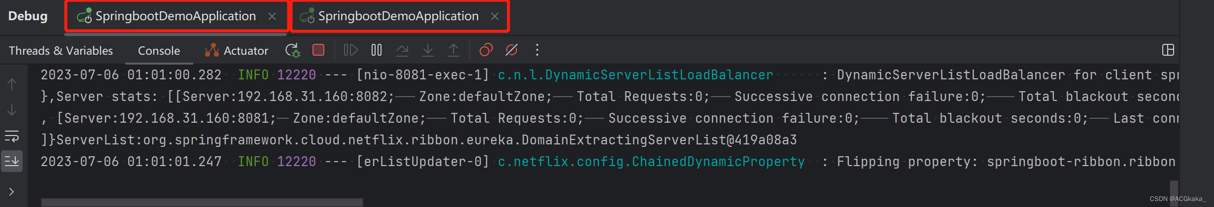SpringBoot实战（十九）集成Ribbon_springboot ribbon配置-CSDN博客