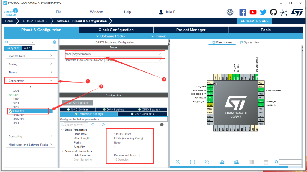 【STM32-HAL库】串口配置、printf函数重定向_stm32 fgetc-CSDN博客