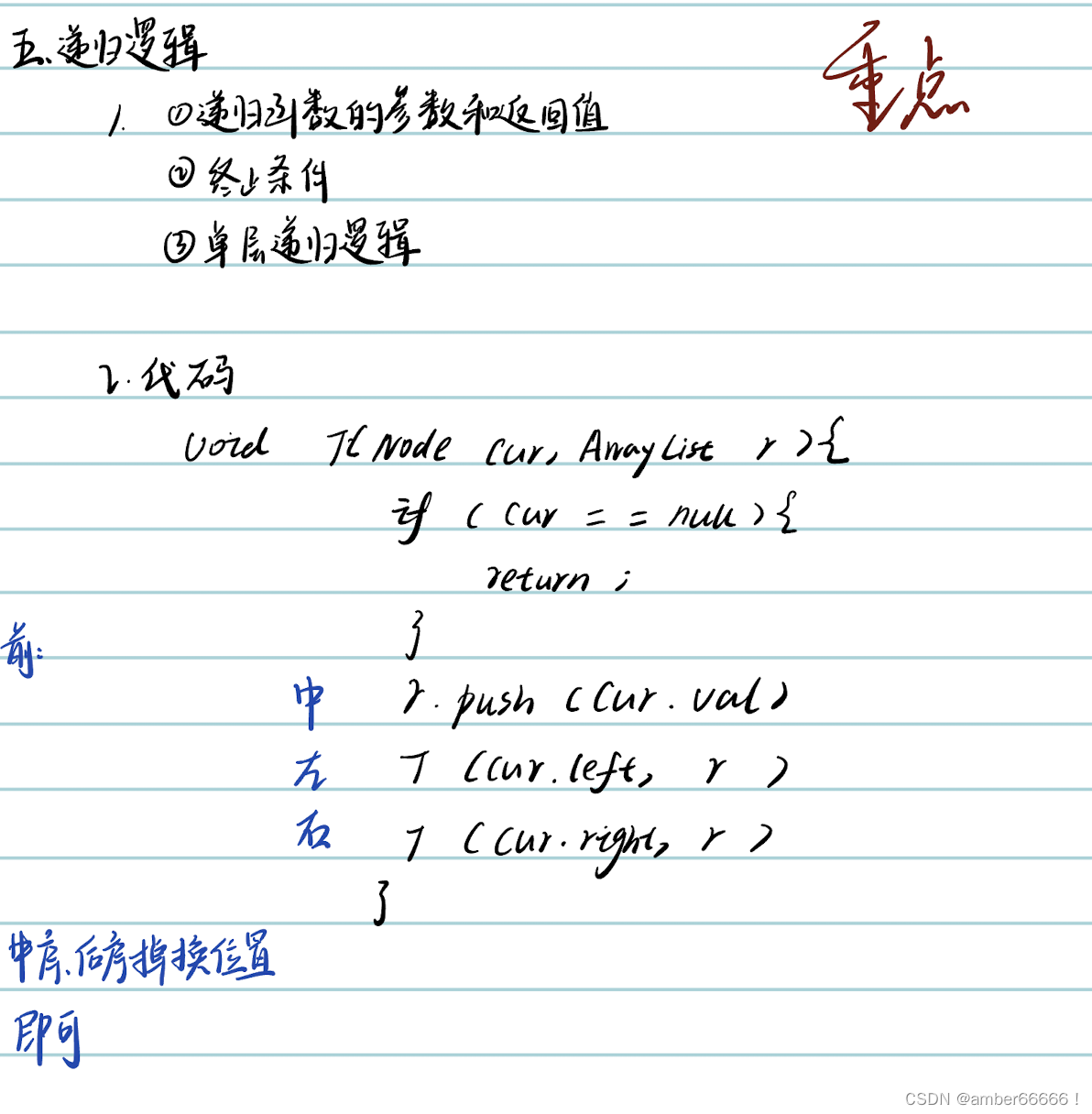 Amber-Leedcode-Java-代码随想录打卡第十四天 ｜ 理论基础、递归遍历-CSDN博客