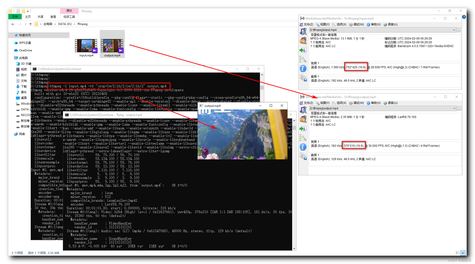 【FFmpeg】Filter 过滤器 ② ( 裁剪过滤器 Crop Filter | 裁剪过滤器语法 | 裁剪过滤器内置变量 | 裁剪过滤器常用用法 )_ffmpeg crop-CSDN博客