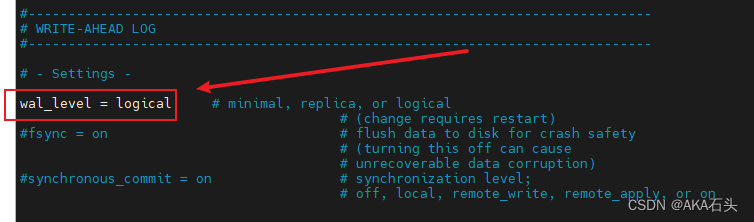 Caused by: org.postgresql.util.PSQLException: 错误: 逻辑解码要求wal_level ＞= logical_csdn [stderr] (pool ...