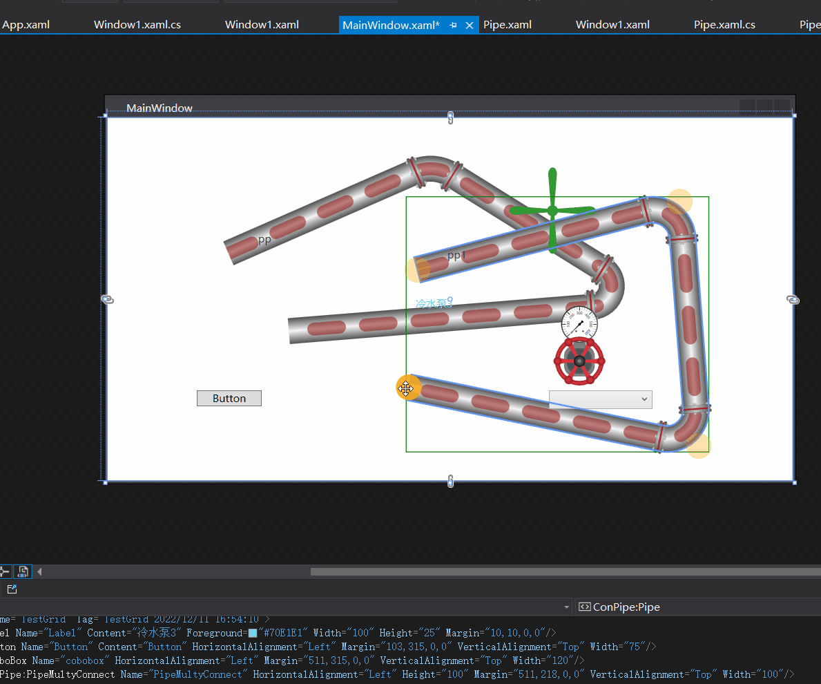 基于Visual Studio扩展的WPF工业组态UI控件-ConPipe_wpf工业控件库-CSDN博客
