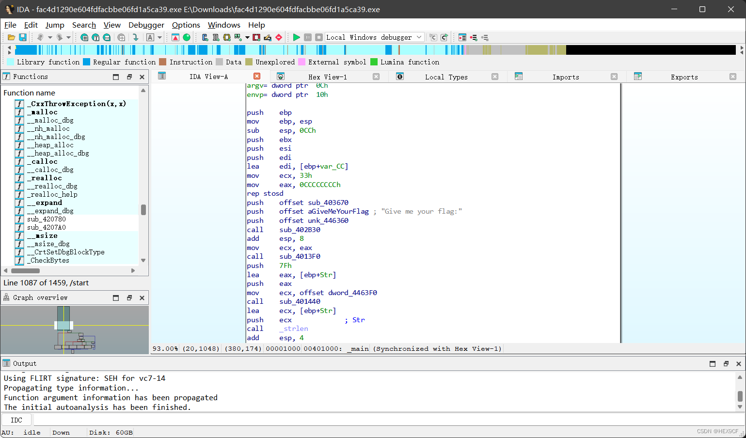 【CTF Reverse】XCTF GFSJ0004 IgniteMe Writeup（反编译+逆向工程）_big sec. 01 [ .text ]-CSDN博客